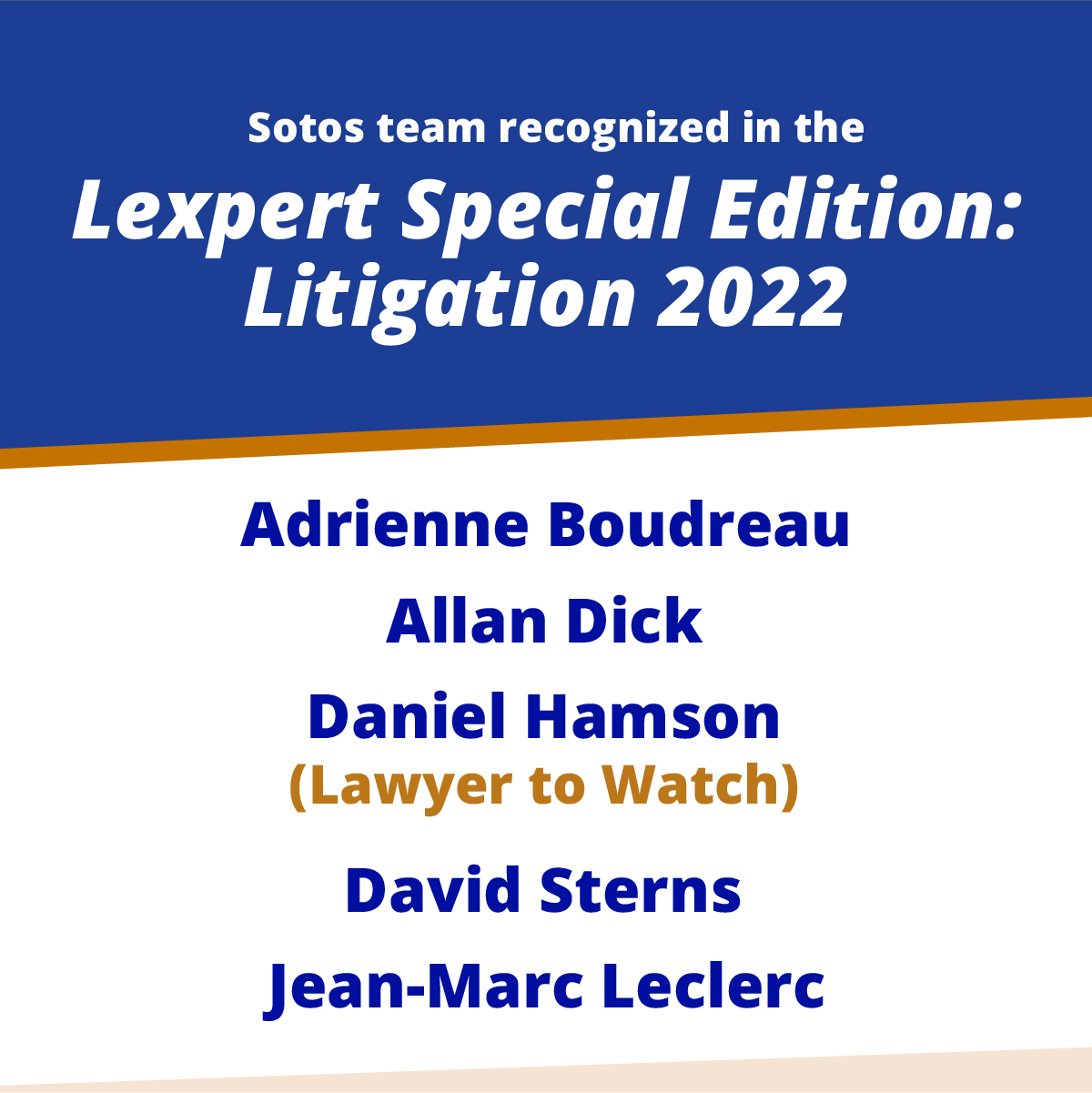 Sotos Team Recognized In LEXPERT’S Special Edition On Litigation ...