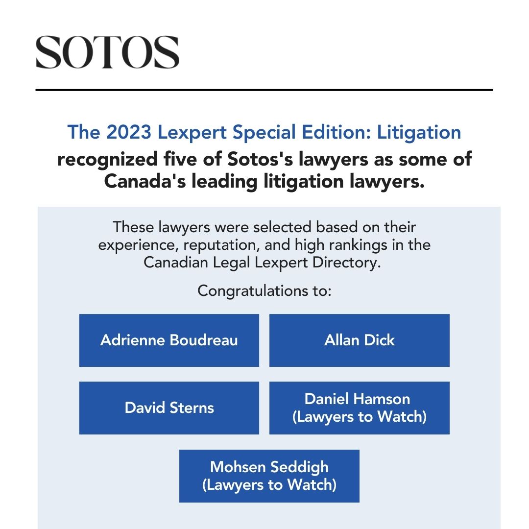 Five lawyers recognized in the 2023 Lexpert Special Edition: Litigation ...